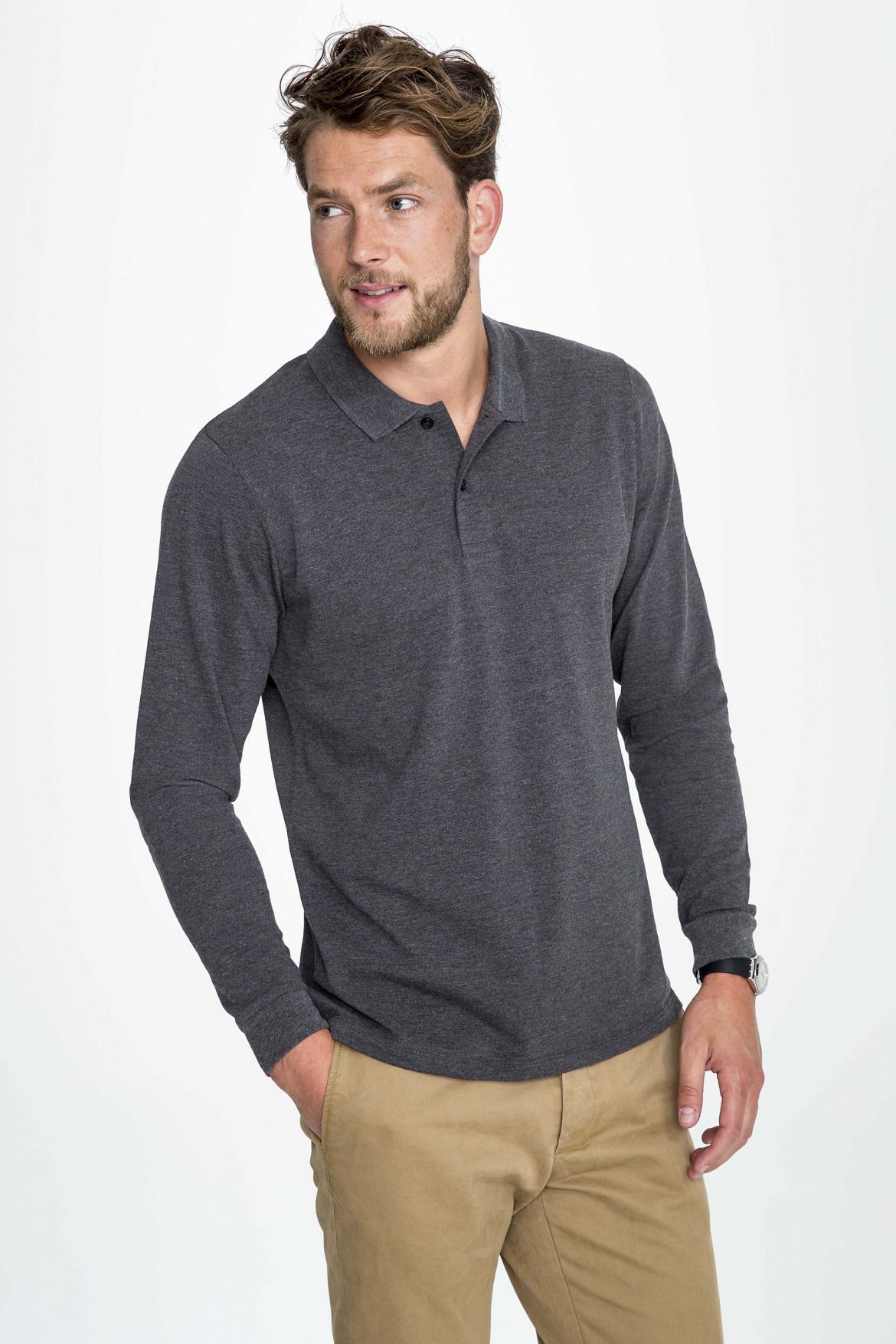 Polo homme manches longues classique | Kocorico