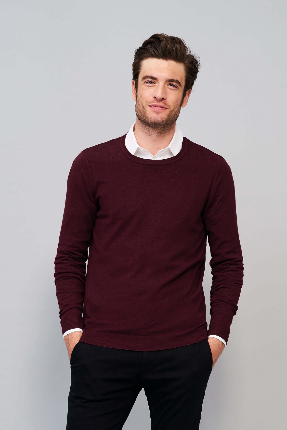 Pull en laine homme - col rond | Kocorico